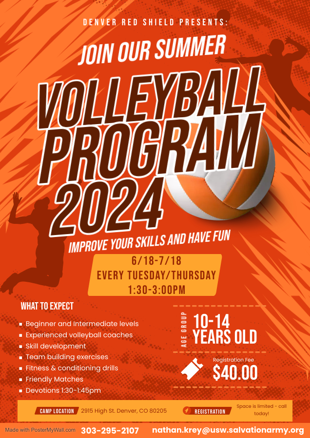 Summer Volleyball Program 2024 - Denver Red Shield Corps