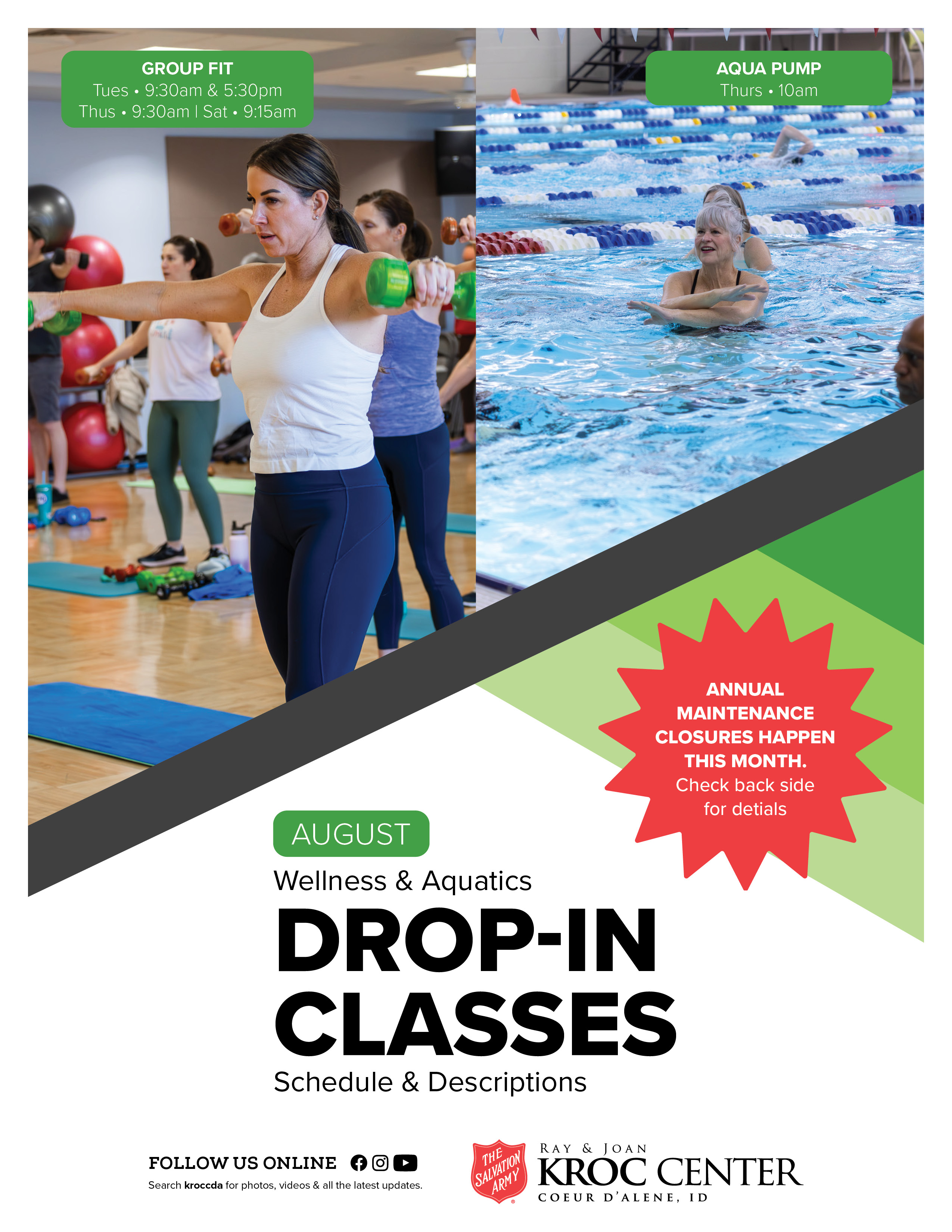 CLASSES - The Salvation Army Kroc Center - Coeur d'Alene, Idaho