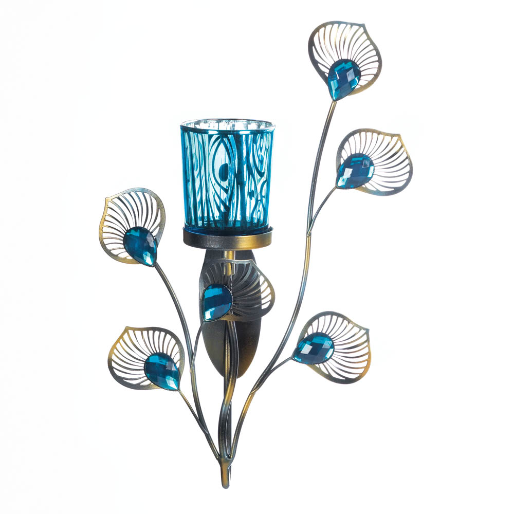 Wholesale Peacock Inspired Single Sconce - Buy Wholesale Candle Sconces