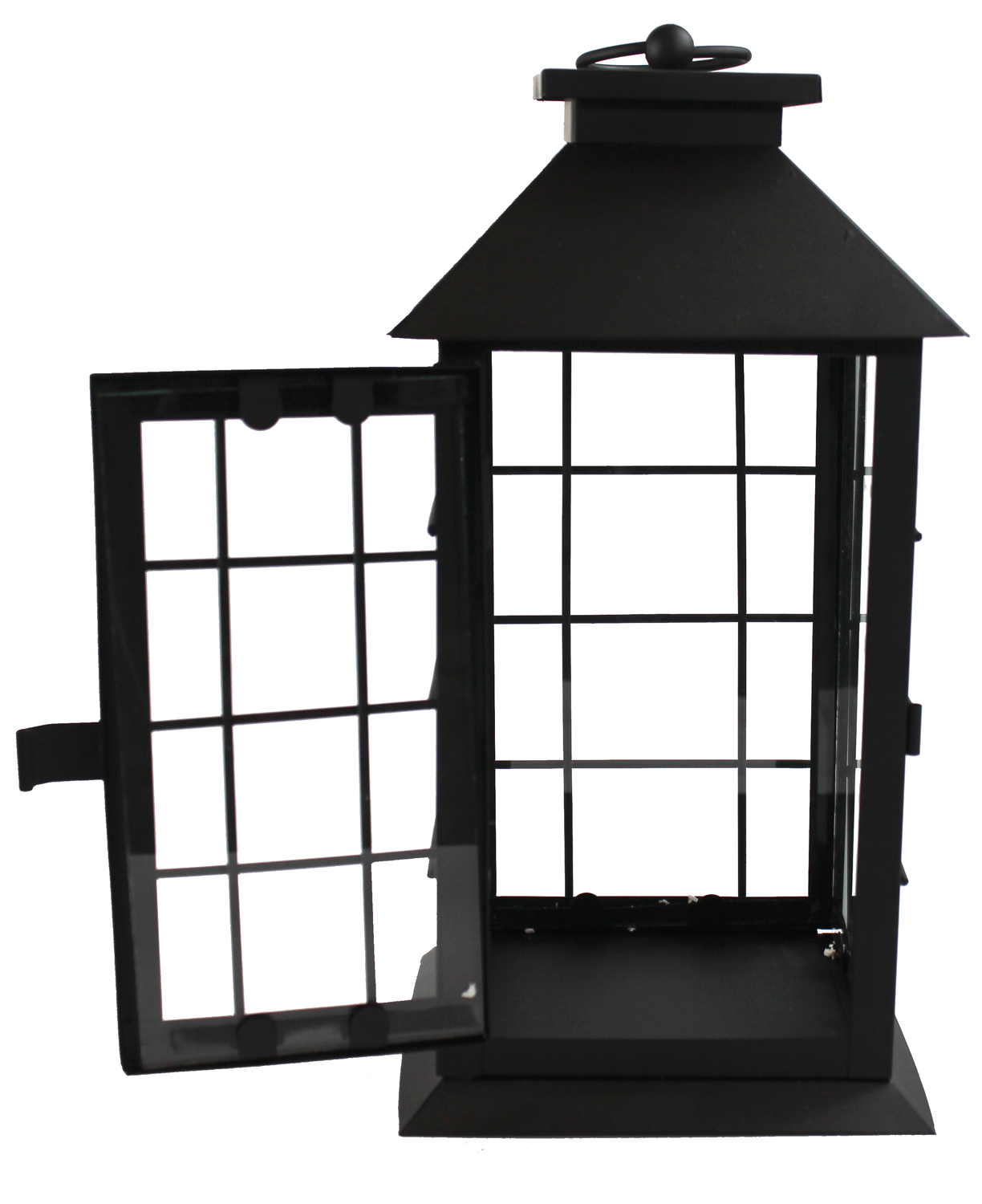 Wholesale Black Country Style Metal Lantern with Flameless LED Candle ...